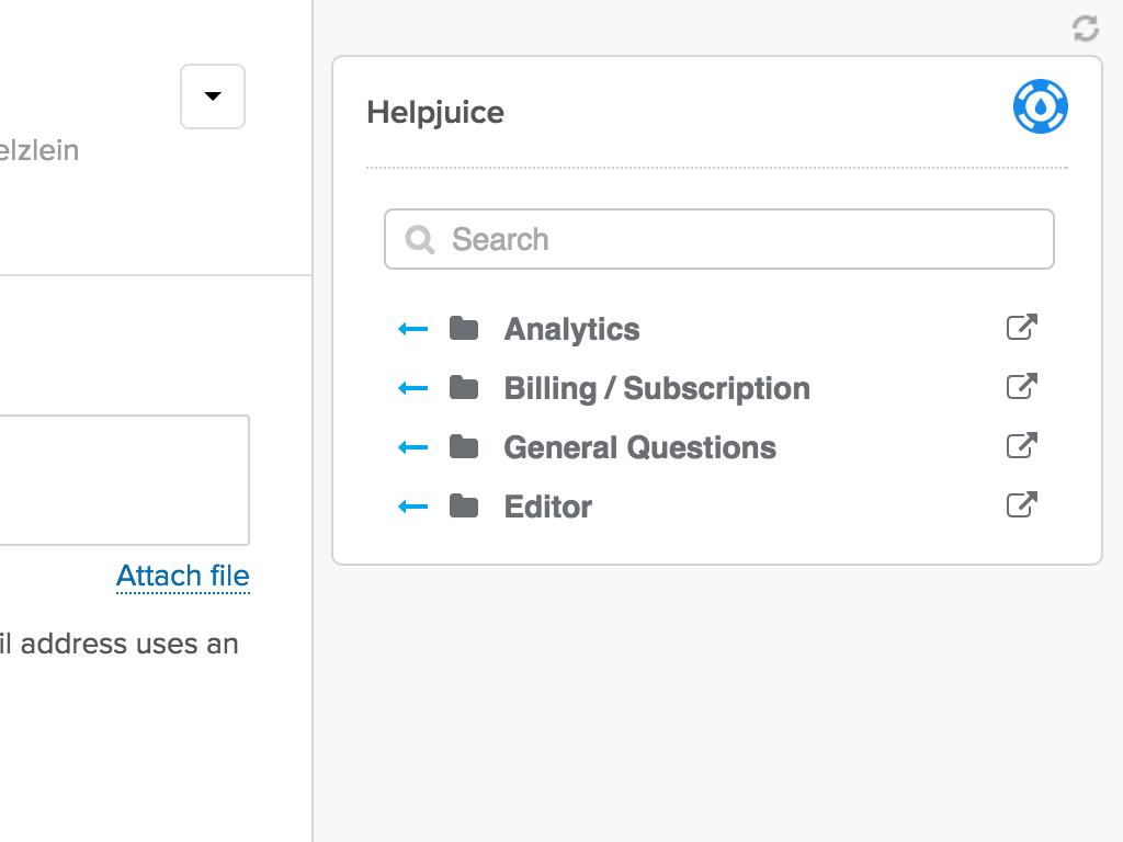 Helpjuice App Integration with Zendesk Support
